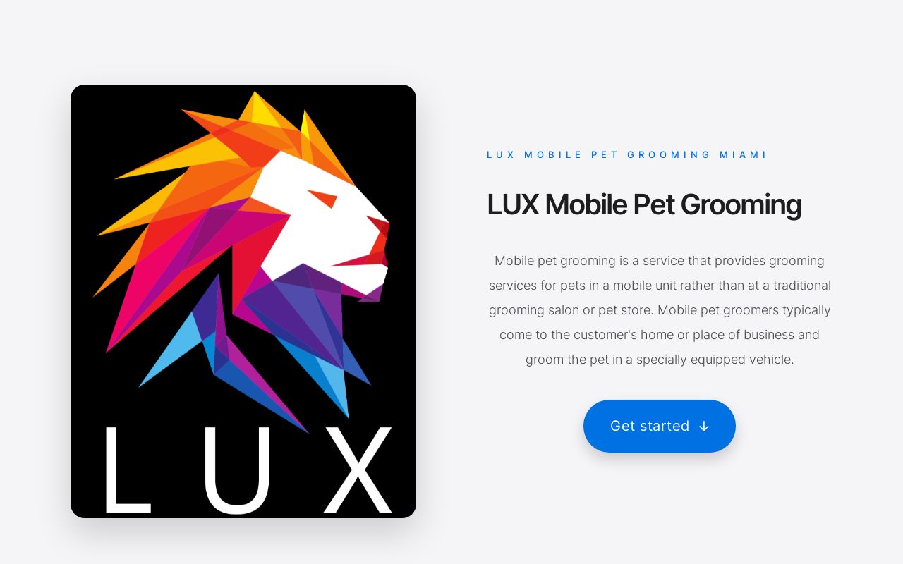 LUX Mobile Pet Grooming Miami Dog & Cat